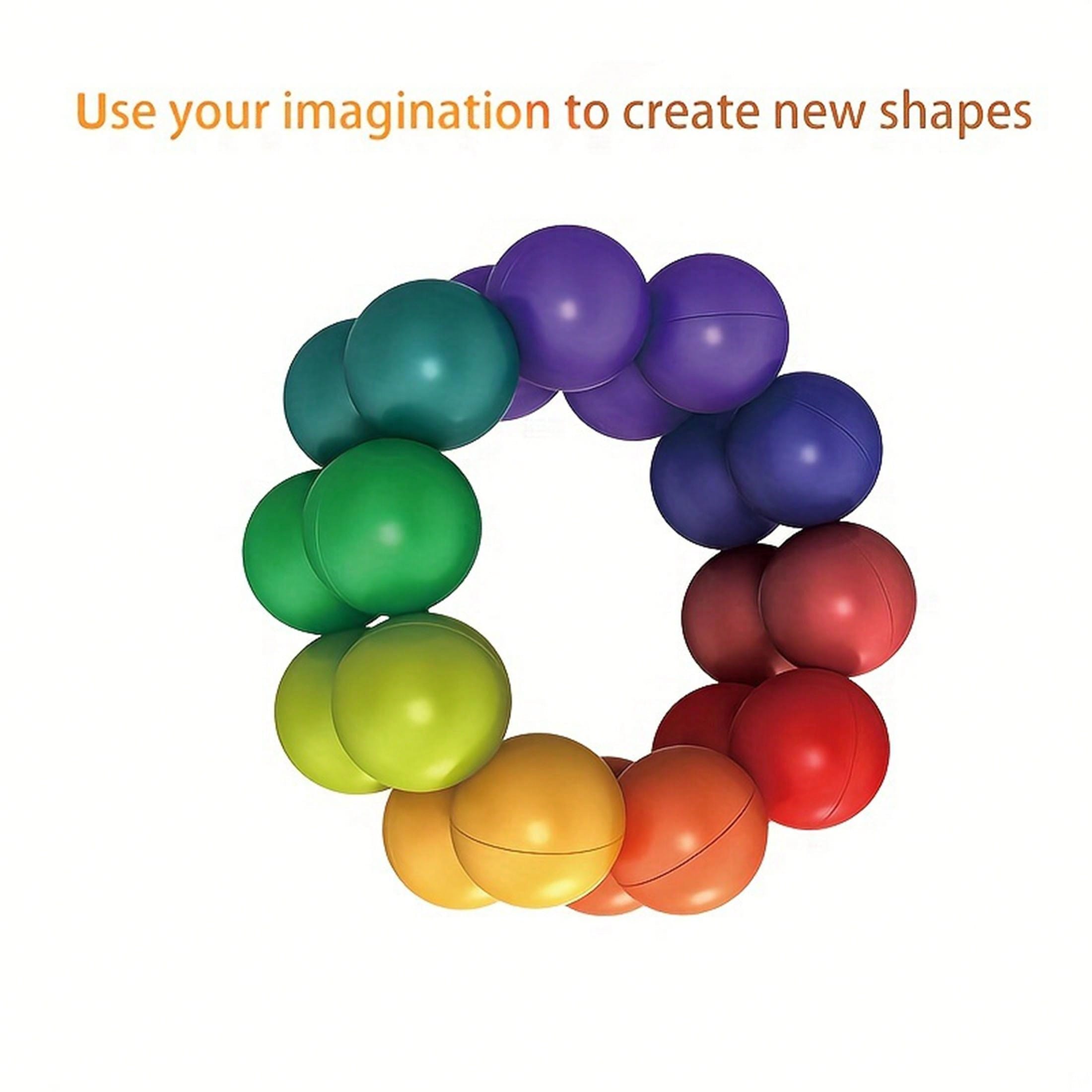 3d Rotating Cognitive Puzzle Toy, 20 Balls Flip To Create Various ...