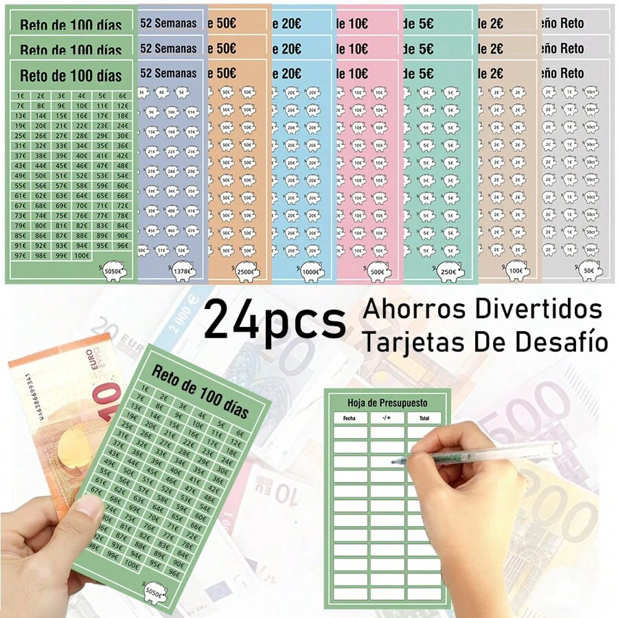 24 Sheets Saving Challenge & Budget Planner With 8 Saving Challenge ...