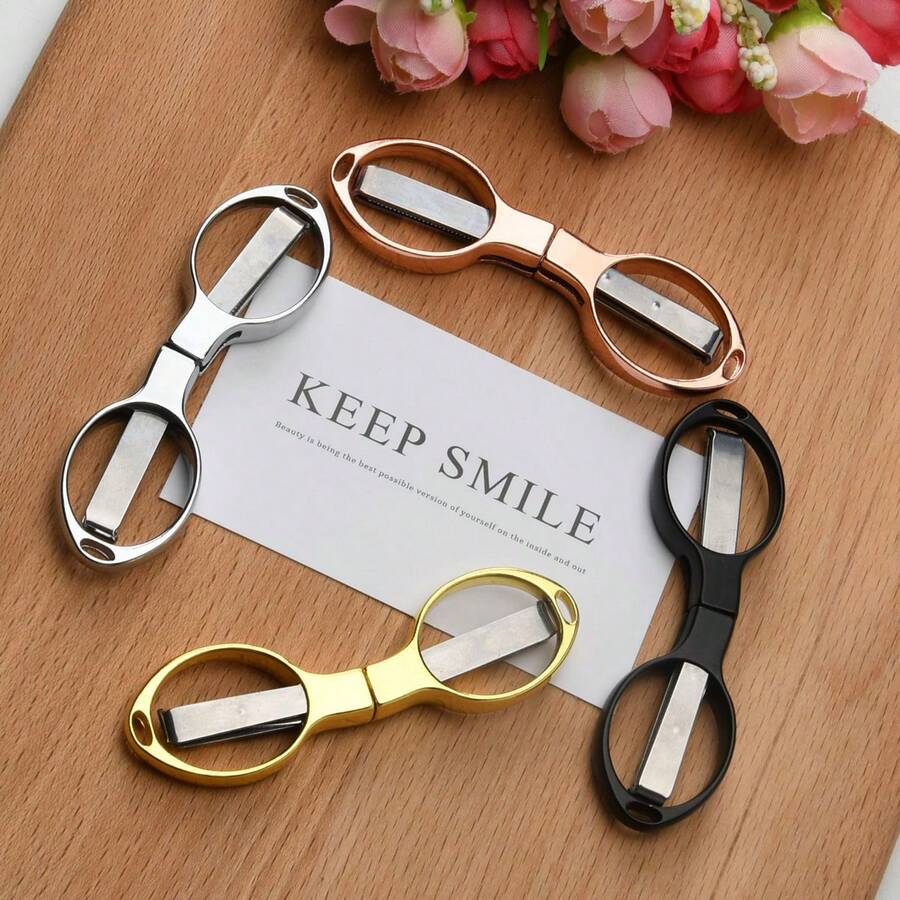 1pc Stainless Steel Folding Scissor With Plastic Handles/Alloy ...