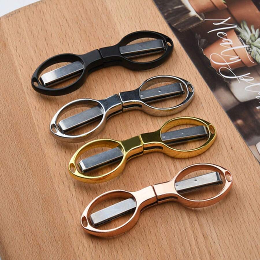 1pc Stainless Steel Folding Scissor With Plastic Handles/Alloy ...