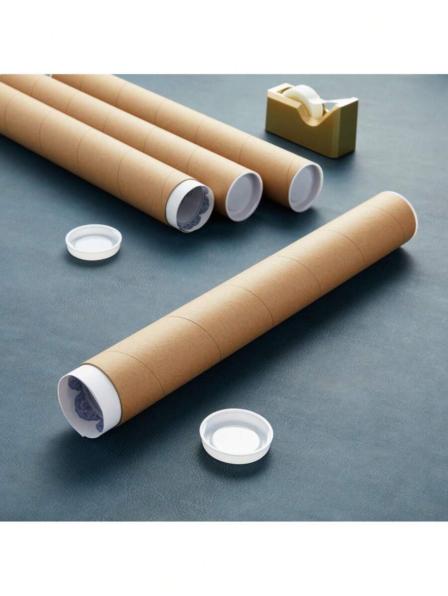 12 Pack Mailing Tubes With Caps, 2x16 Inch Kraft Paper Round Cardboard ...