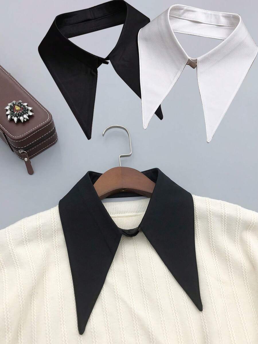 2 Pcs Fake Collar Long Pointed Collar Dickey Collar For Women Girls ...
