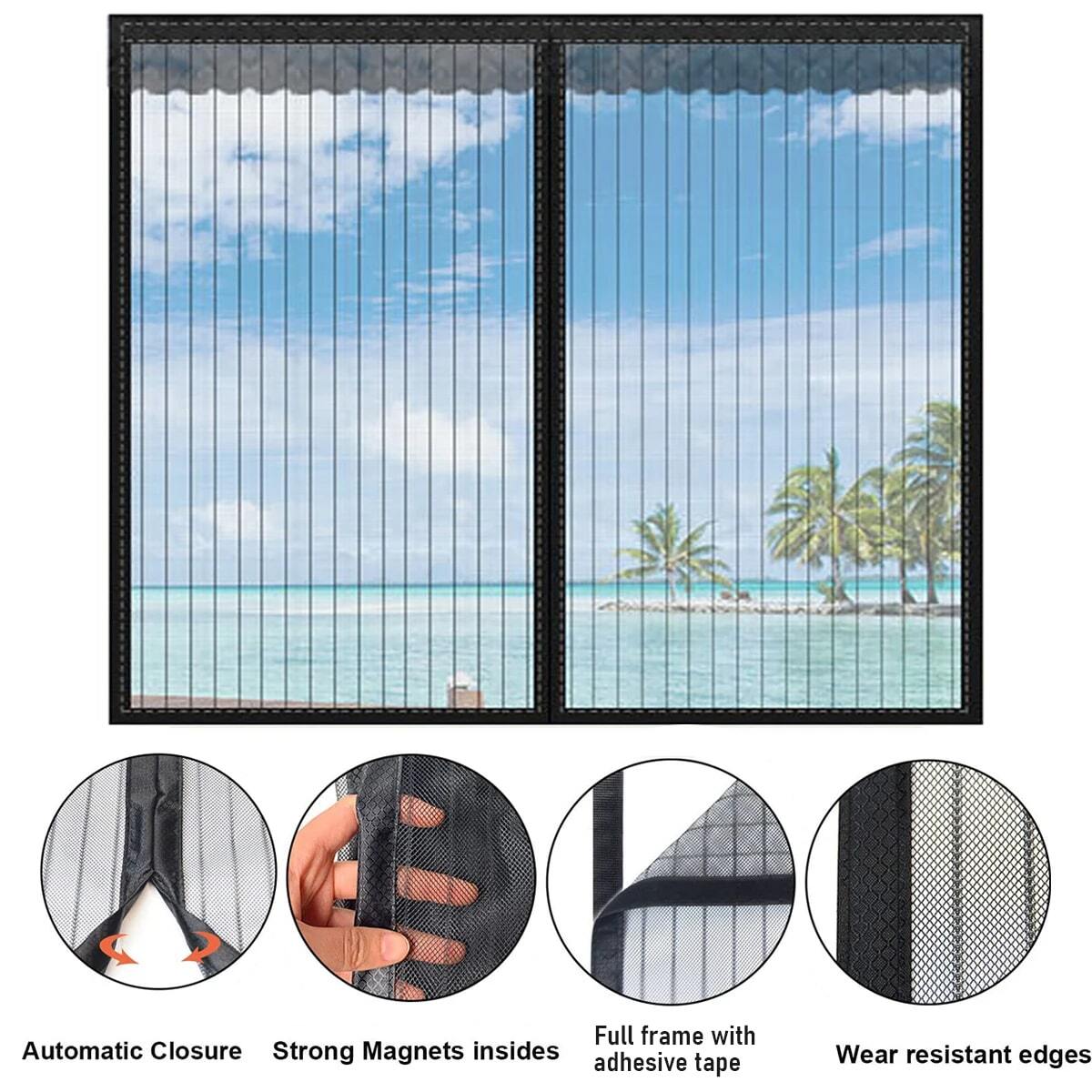 Magnetic Window Screen, Screen Door Mesh Window Screen Curtain ...