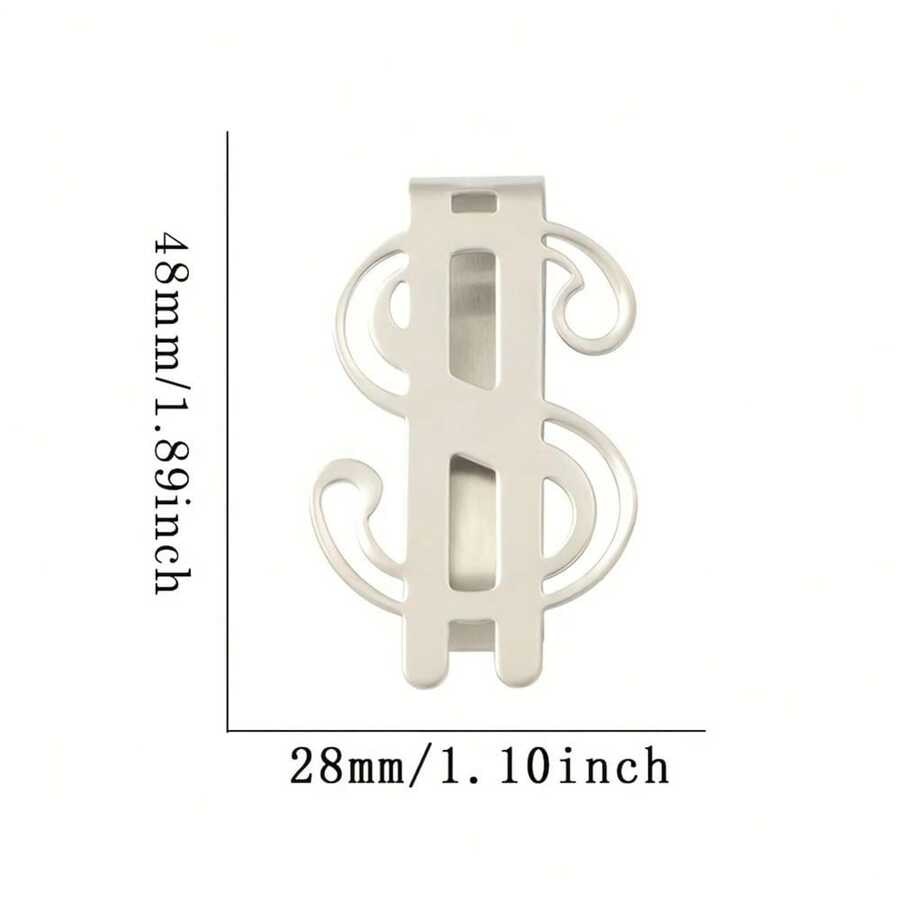 Stainless Steel Multifunction Money Clip Dollar Sign Wallet Card Holder ...