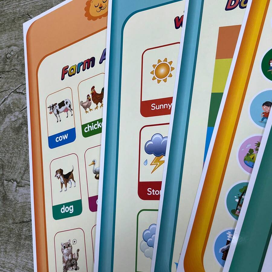 A Set Of 6 Educational Posters For Teenagers - Daily Life, Seasonal ...