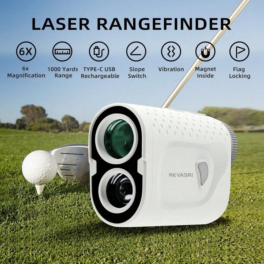 REVASRI REVASRI 1000 Yards wiederaufladbarer Mini Golf Laser Entfernungsmesser mit ...