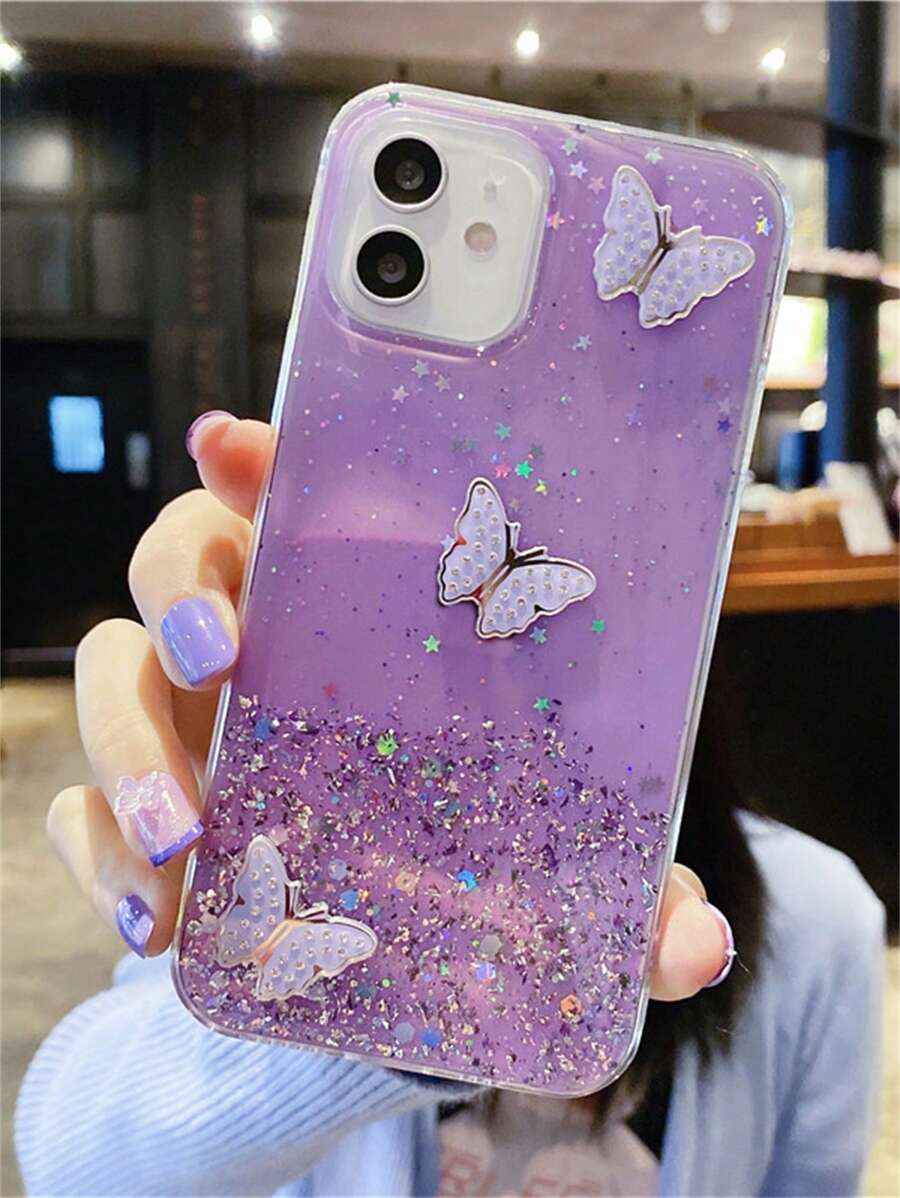 1 Stück INS Korean Glitzer Stern Strass Schmetterling Perlen ...