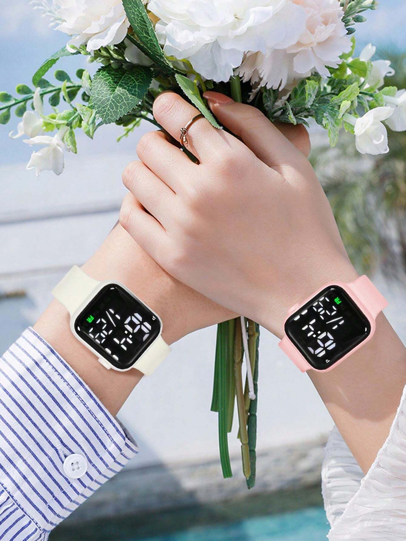 Two-Pack Dry Battery Electronic Watches For Child, Youth & Students ...