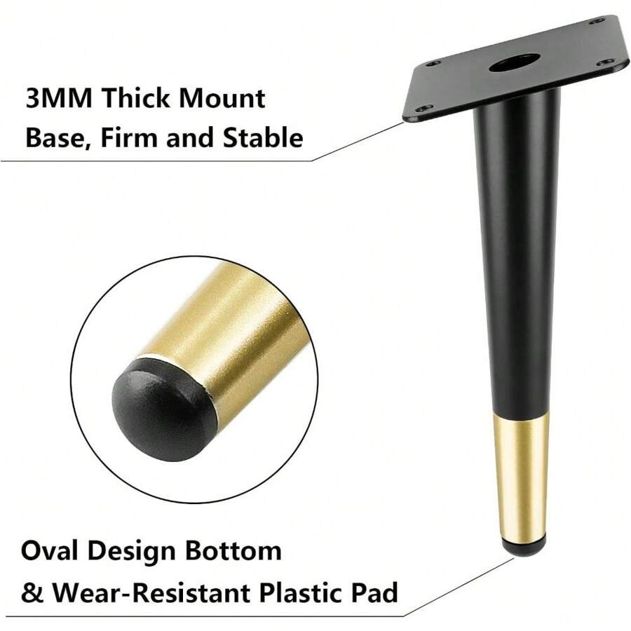 Furniture Legs 4-Piece Furniture Table Legs, Metal Home DIY Project ...