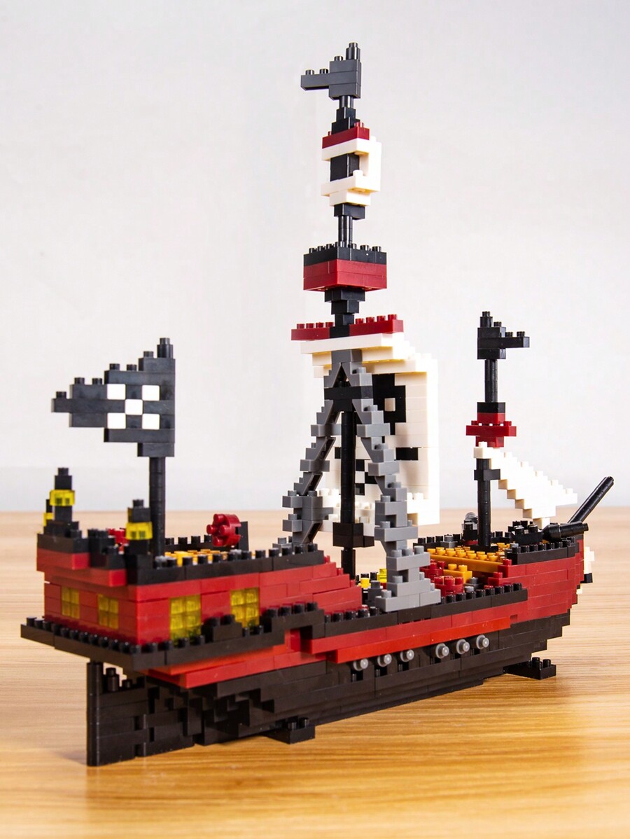 780pcs Pirate Ship Building Blocks Set, Diy Model Ship Building Bricks ...