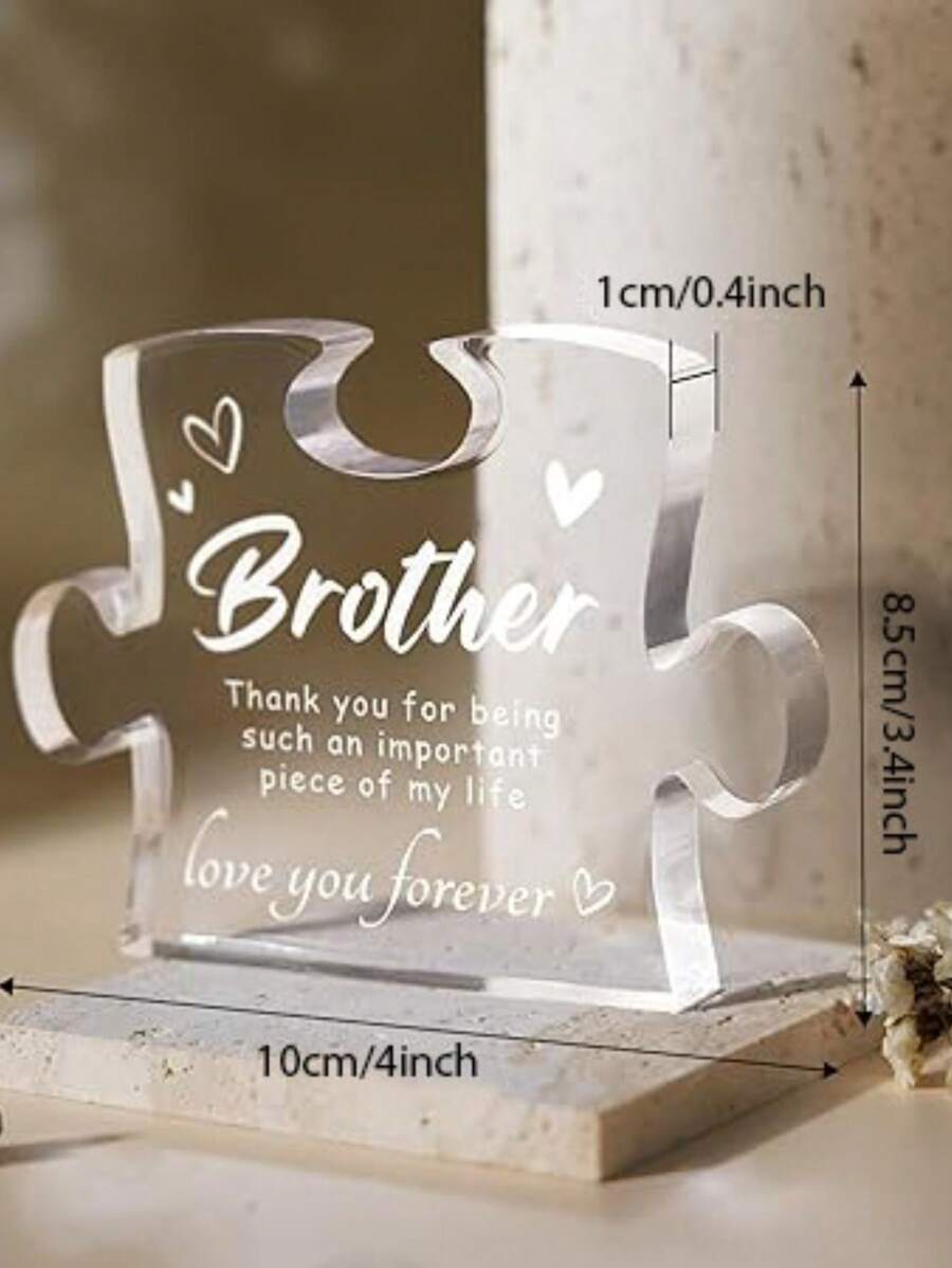 Brother Gift, Sibling Birthday Present Acrylic Building Blocks, Best ...