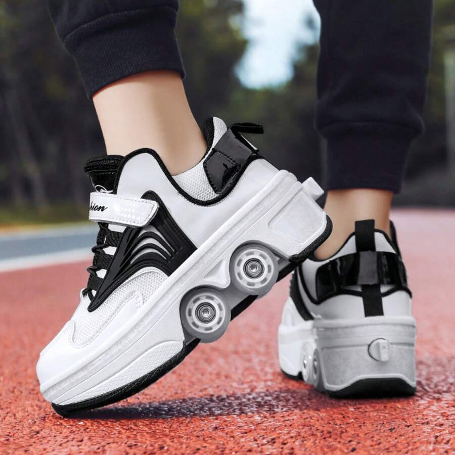 Teenagers' Outdoor Sports Transformable Shoes With Adjustable Wheel ...