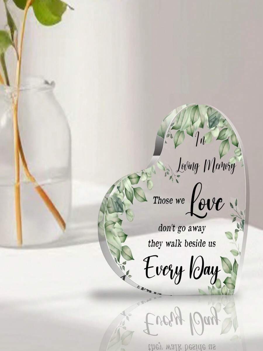 Memorial Gift Sympathy Gift In Loving Memory Crystal Heart Sign ...