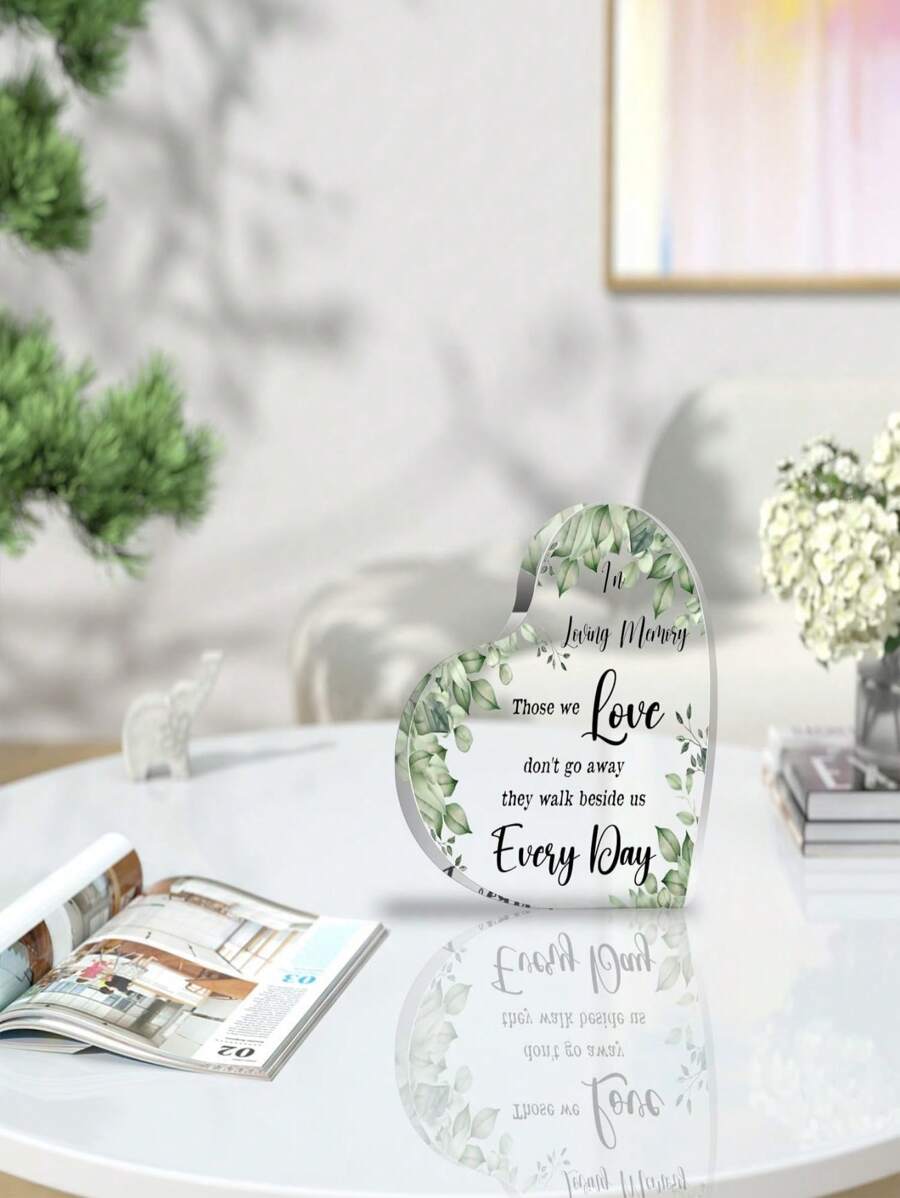 Memorial Gift Sympathy Gift In Loving Memory Crystal Heart Sign ...