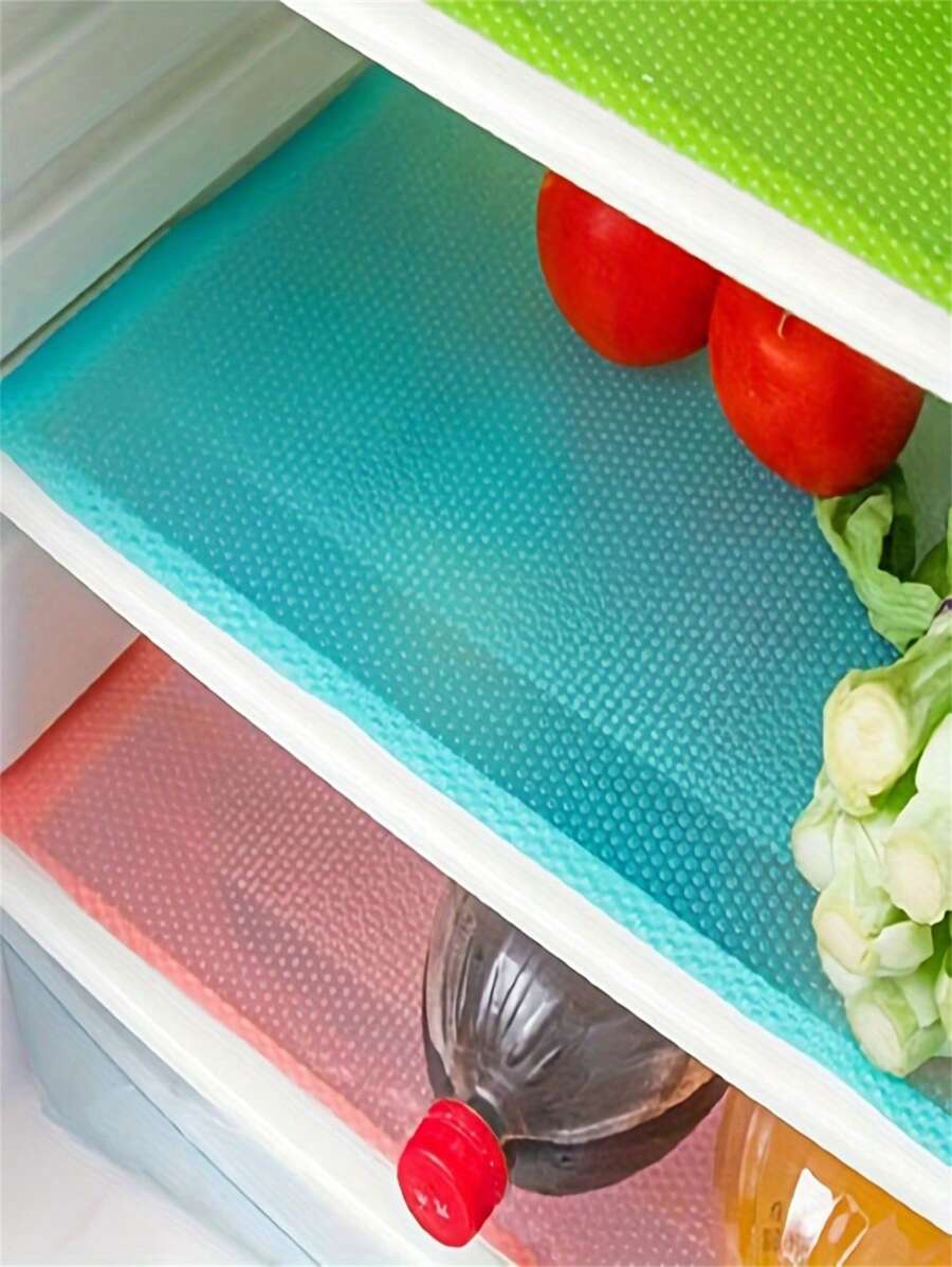 4pc Shelf Liners, Refrigerator Mat, Cabinet Mat, Oil-Proof, Waterproof ...