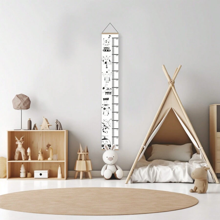 1pc 7.8x55inch Canvas Height-Measure-Ruler-Wooden-Wall-Hanging Growth ...