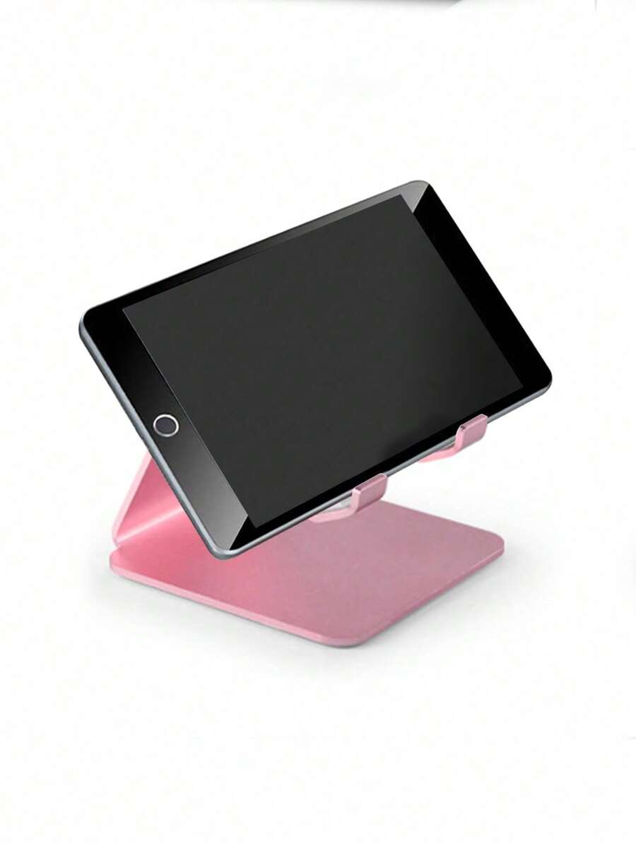 1pc Pink Aluminum Alloy Slouchy Desktop Stand Holder For Phone And ...