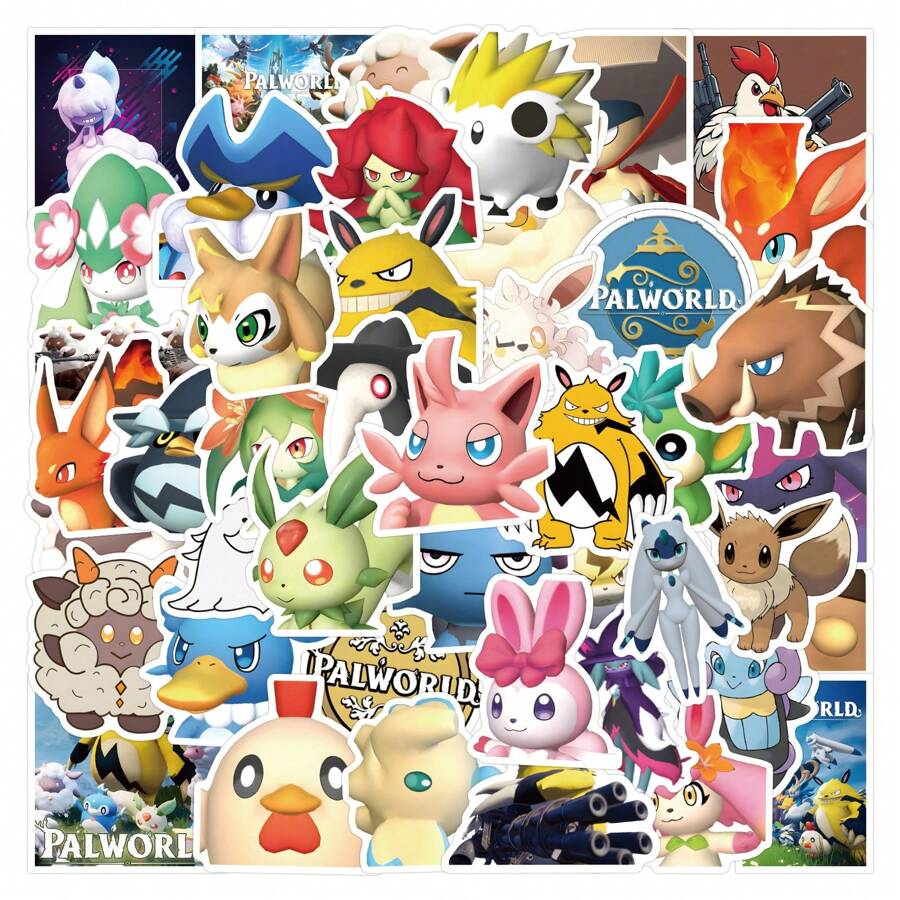 55PCS Palworld Stickers Palworld Merch Palworld Toy Palworld Poster ...