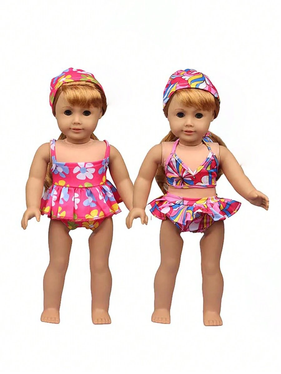 1pc 18 Inch Doll Bathing Suit With Large Floral Print (Doll Not ...