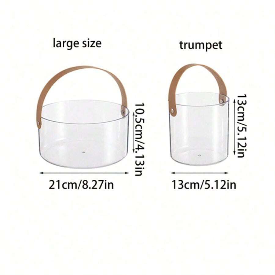 1pc Portable Ice Bucket Ice Bucket Cooler Clear Ice Beverage Tub Ice ...