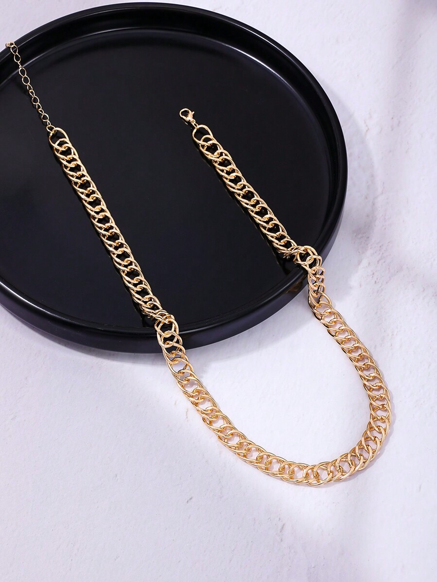 A Men's Hip-Hop Versatile Trend Plain Chain High Street Classic ...
