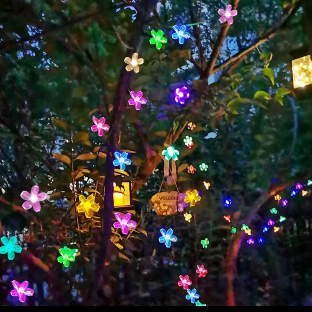 1 String Solar-Powered Led Cherry Blossom Lights, Waterproof Outdoor ...