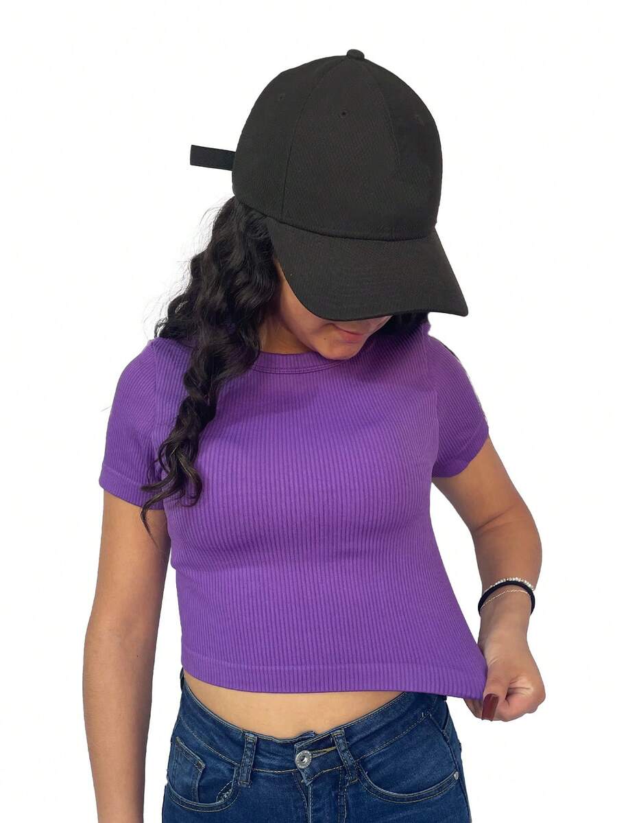 Blusa de color neutro con tela estreche | Moda de Mujer | SHEIN México