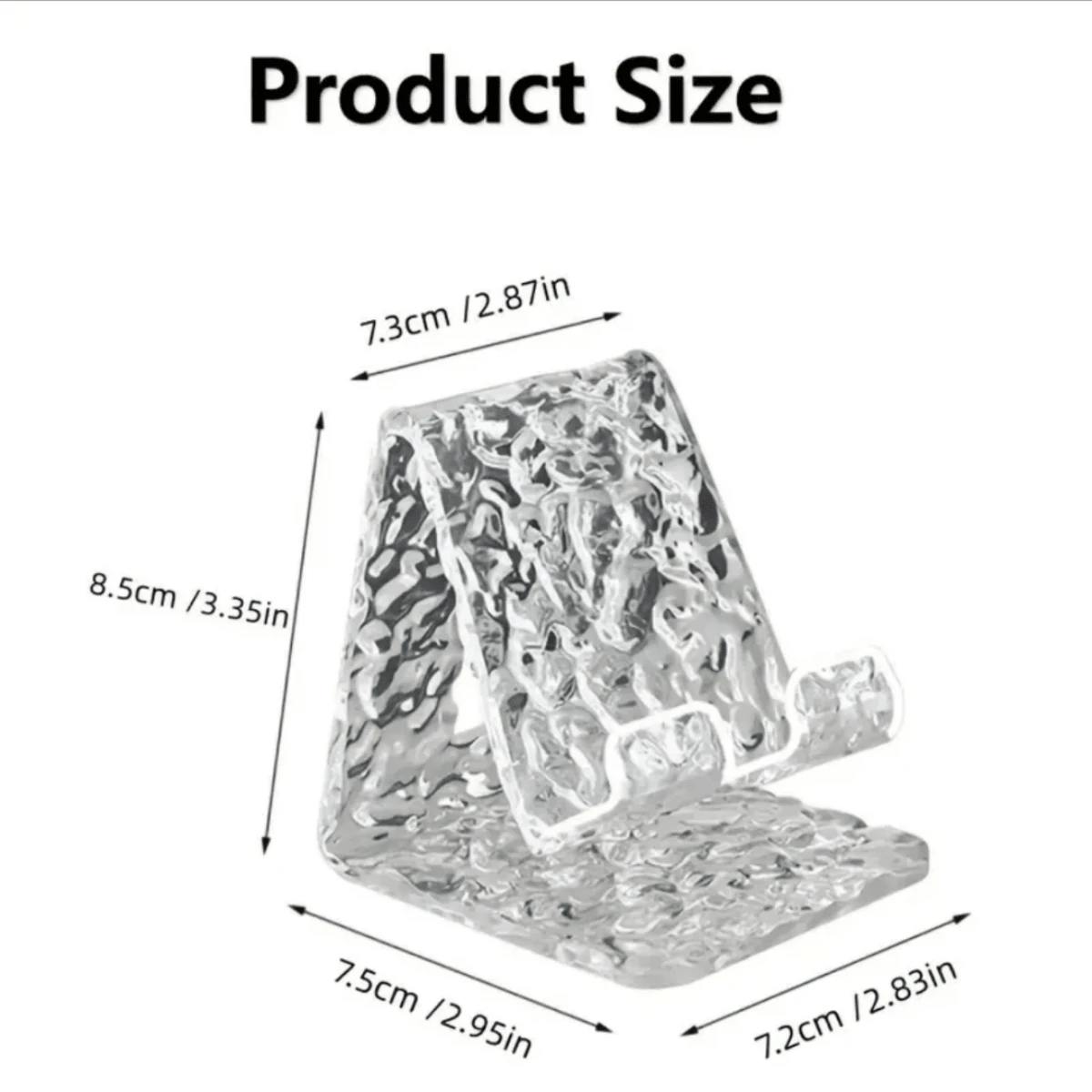 Durable & Portable Transparent Acrylic Phone Stand - Corrugated Design ...