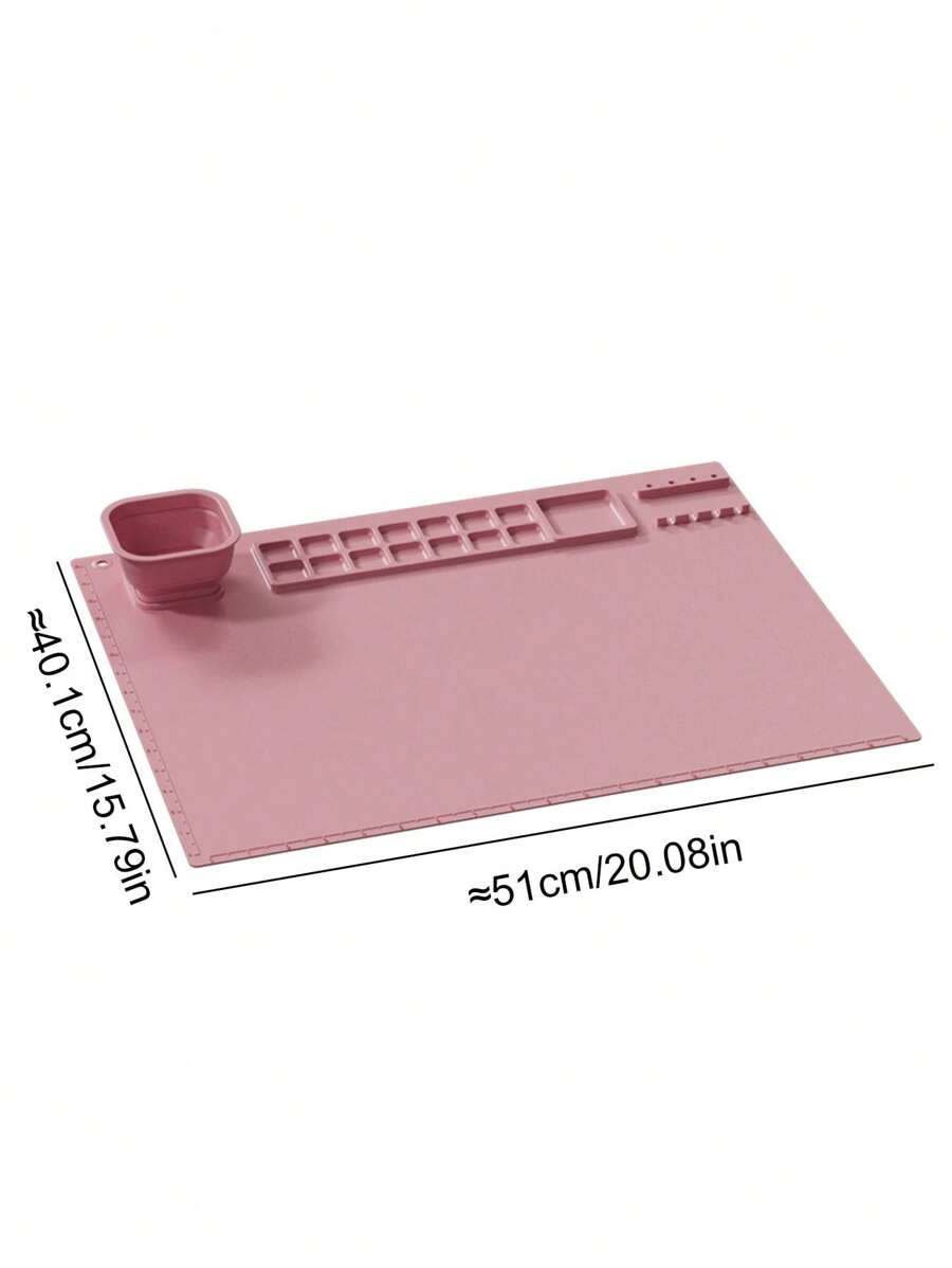 1pc Pink Silicone Drawing Mat For Kids, Washable Silicone Doodle Pad ...