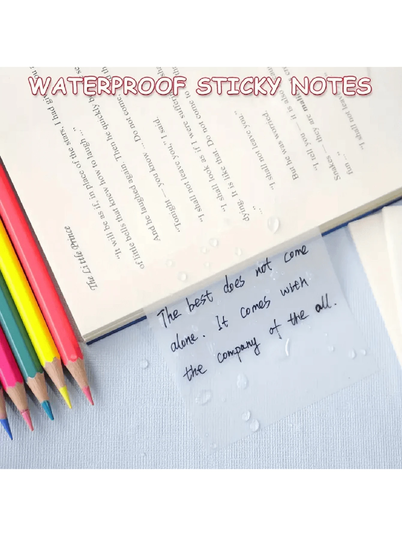 100PC, Transparent Sticky Notes - 3x3 Inch Clear Sticky Notes ...