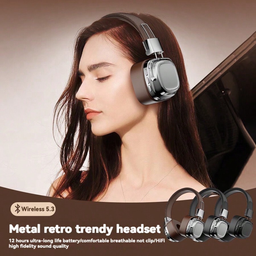 Retro Wireless Over Ears Headphones Wireless 5.3 Wireless Headphones ...