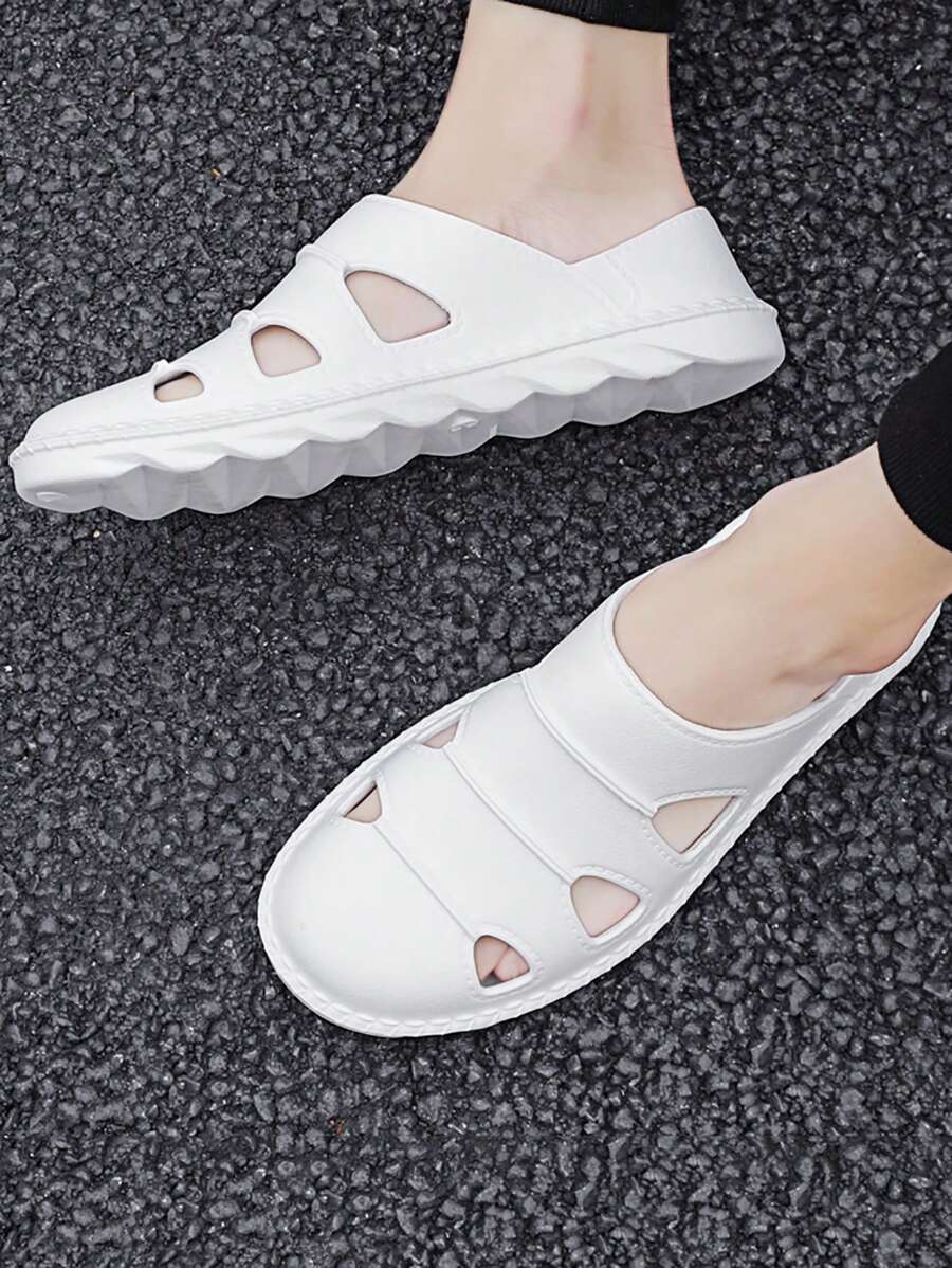 Men's Casual Slip-On Sandals With Hollow-Out Design For Summer Fashion ...