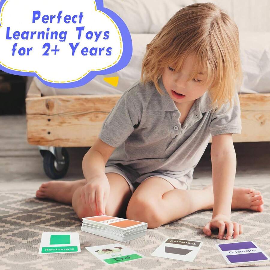 Preschool Flash Cards For Toddlers Ages 3 Years Old, 58 Pcs Alphabet ...