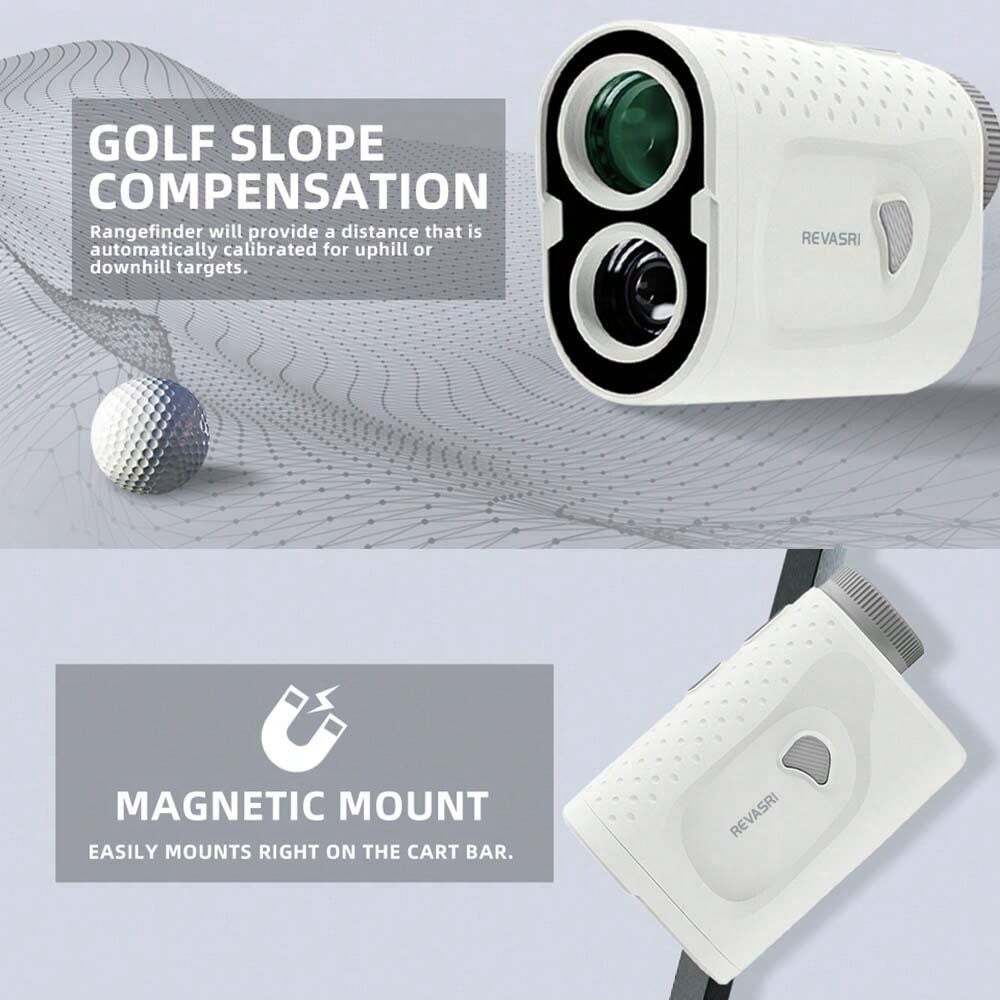 REVASRI 1000Yds Rechargeable Mini Golf Laser Rangefinder With Slope Angle Switch And Indicator ...