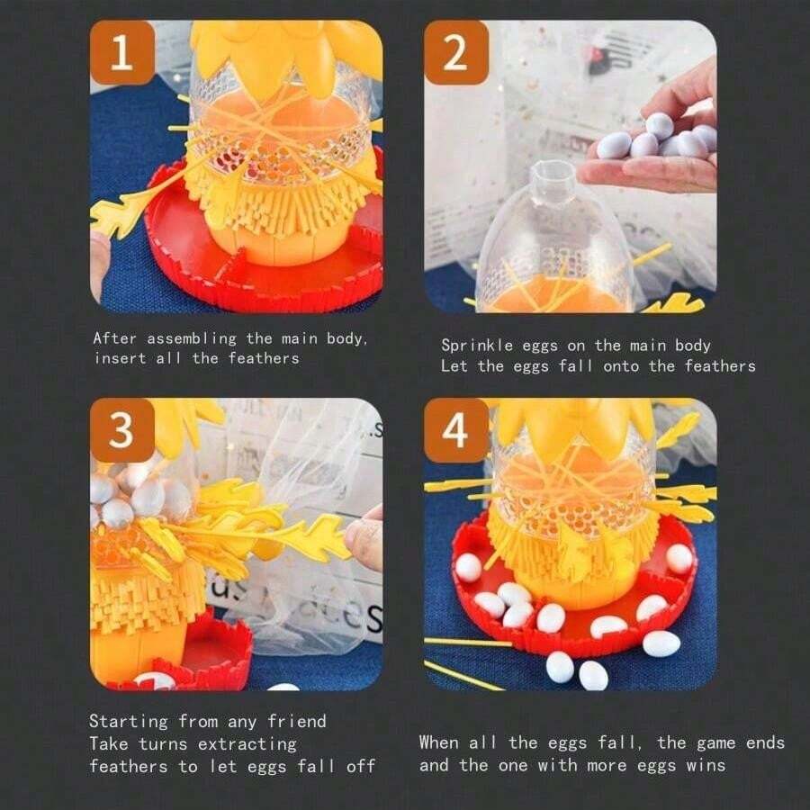 Hen Laying Egg Plucking Toy Game Set For Desk, Including Egg Laying ...