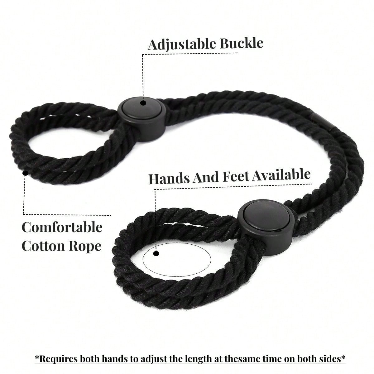 BDSM Rave Handcuffs Sex Bed Adult Set, Adjustable Bondage Rope For ...