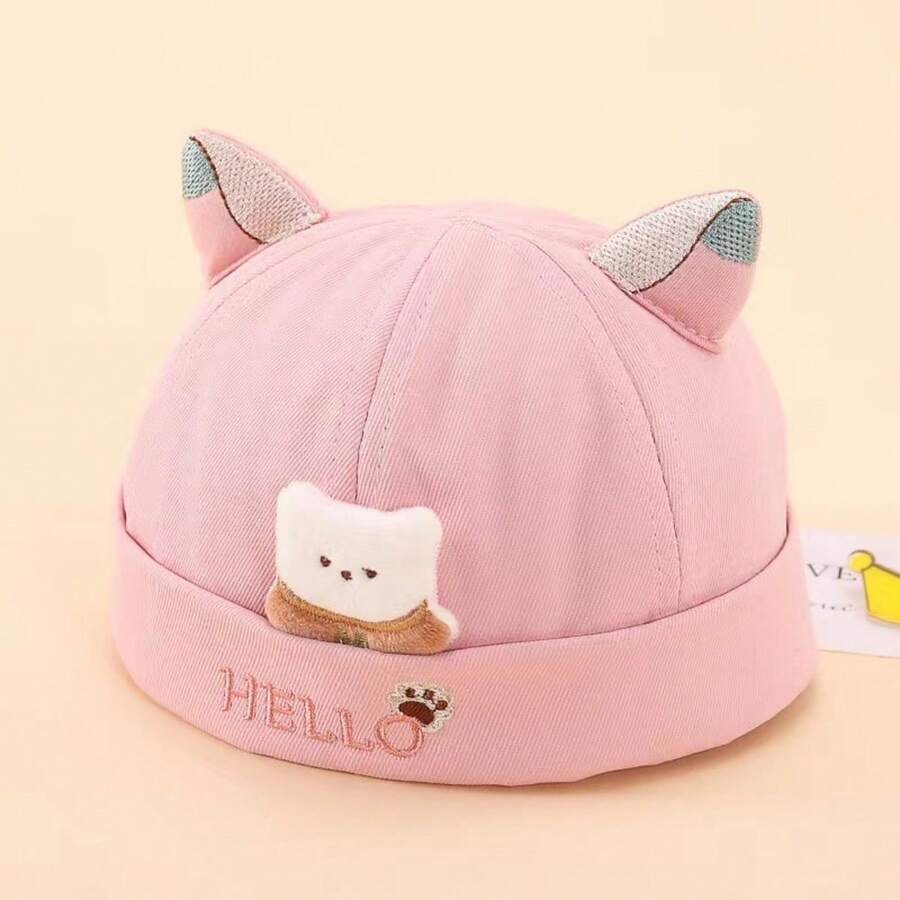 1pc Cute Baby Hat, Unisex Kids' Sun Cap For Toddler, Bear Design, Sun ...