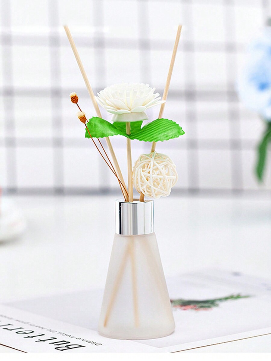 50ml-1pc Gardenia Aroma Oil Diffuser With Frosted Glass Bottle For Home ...