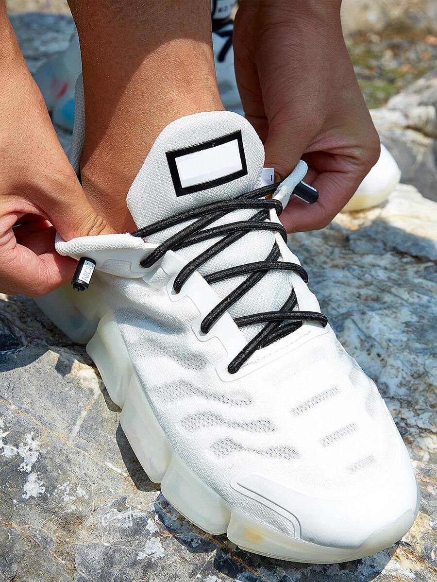 1 Pair Elastic Shoe Laces, No Tie Shoe Laces Tieless For Kids, Adults ...