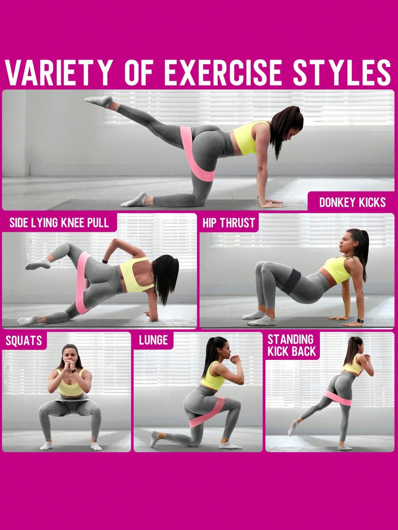 1 PC Fabric Exercise Loop Bands Resistance Bands For Women And Men ...