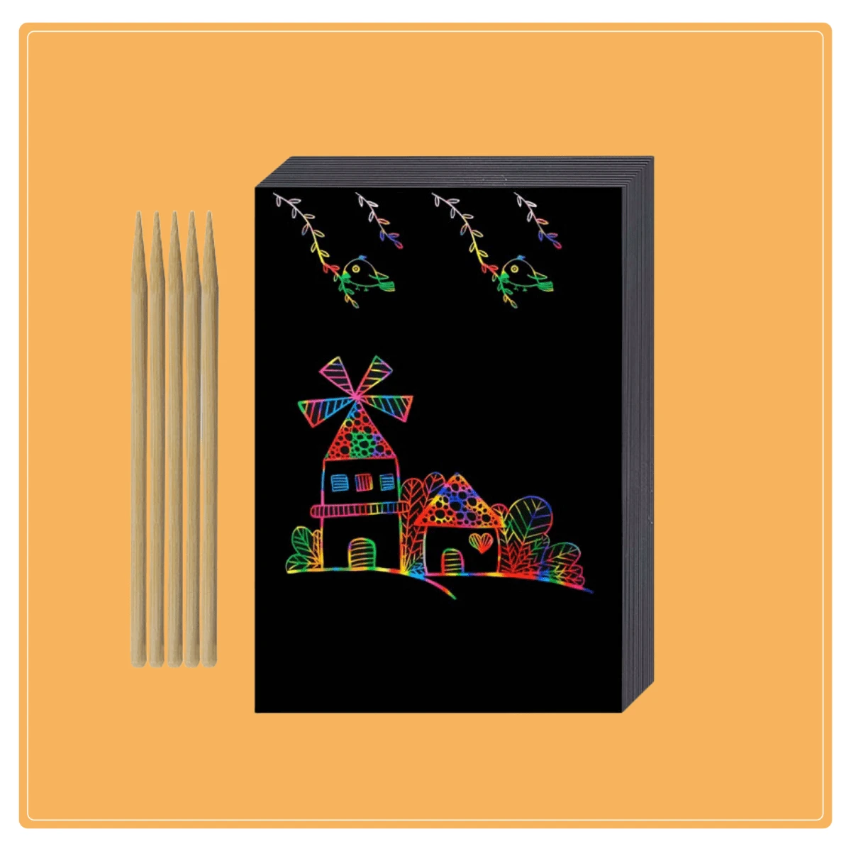 50 Sheets/Set 32k Scratch Art Paper Colorful Scrape Sketching Paper ...