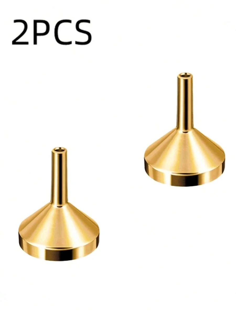 2pcs Gold Metal Funnels, Mini Funnels, Perfume Funnels, Skincare Lotion ...