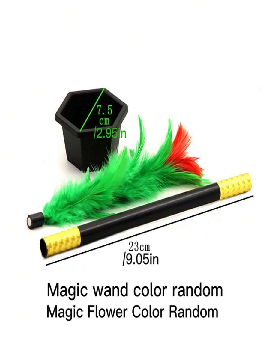 2pcs Magic Wand To Flower Trick Prop, Magic Wand Flowerpot Close-Up Magic Prop, Performance Prop ...