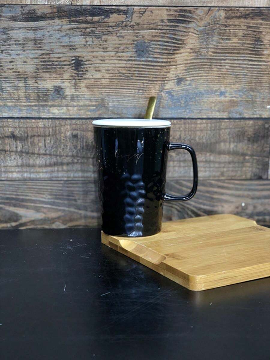 Iridescent Wave Pattern Ceramic Cup With Texturized Wave-Like Design ...