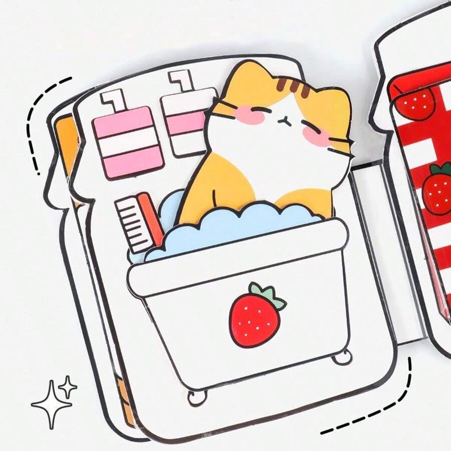 1pc Children's Quiet Book Diy Handmade Educational Toy, Strawberry Jam ...