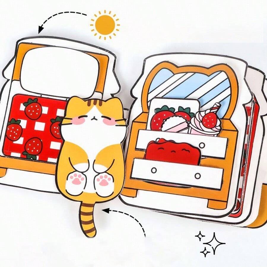 1pc Children's Quiet Book Diy Handmade Educational Toy, Strawberry Jam ...