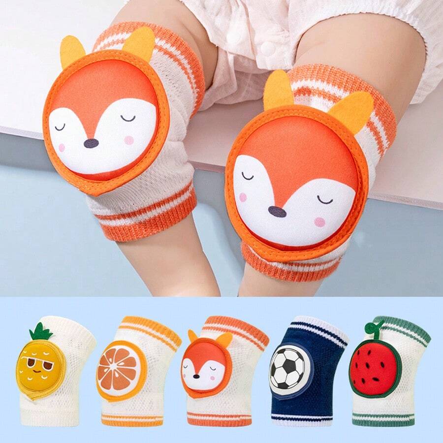 1pc Cartoon Thickened Knee & Elbow Pads For Children's Crawling ...