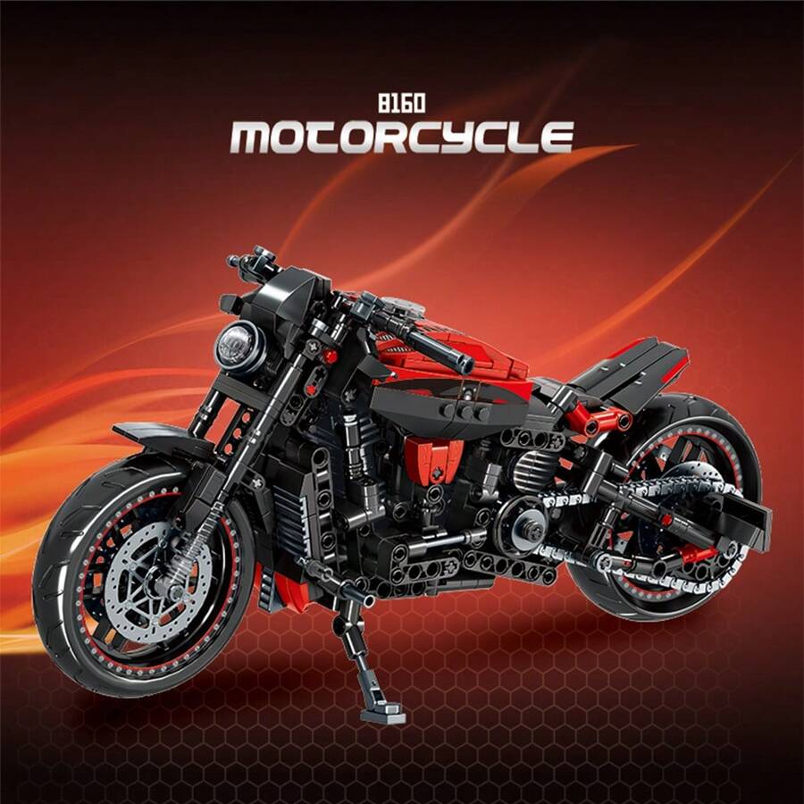 Cool City Technology Motorcycle Building Block Toy With A Scale Of 1:8 ...