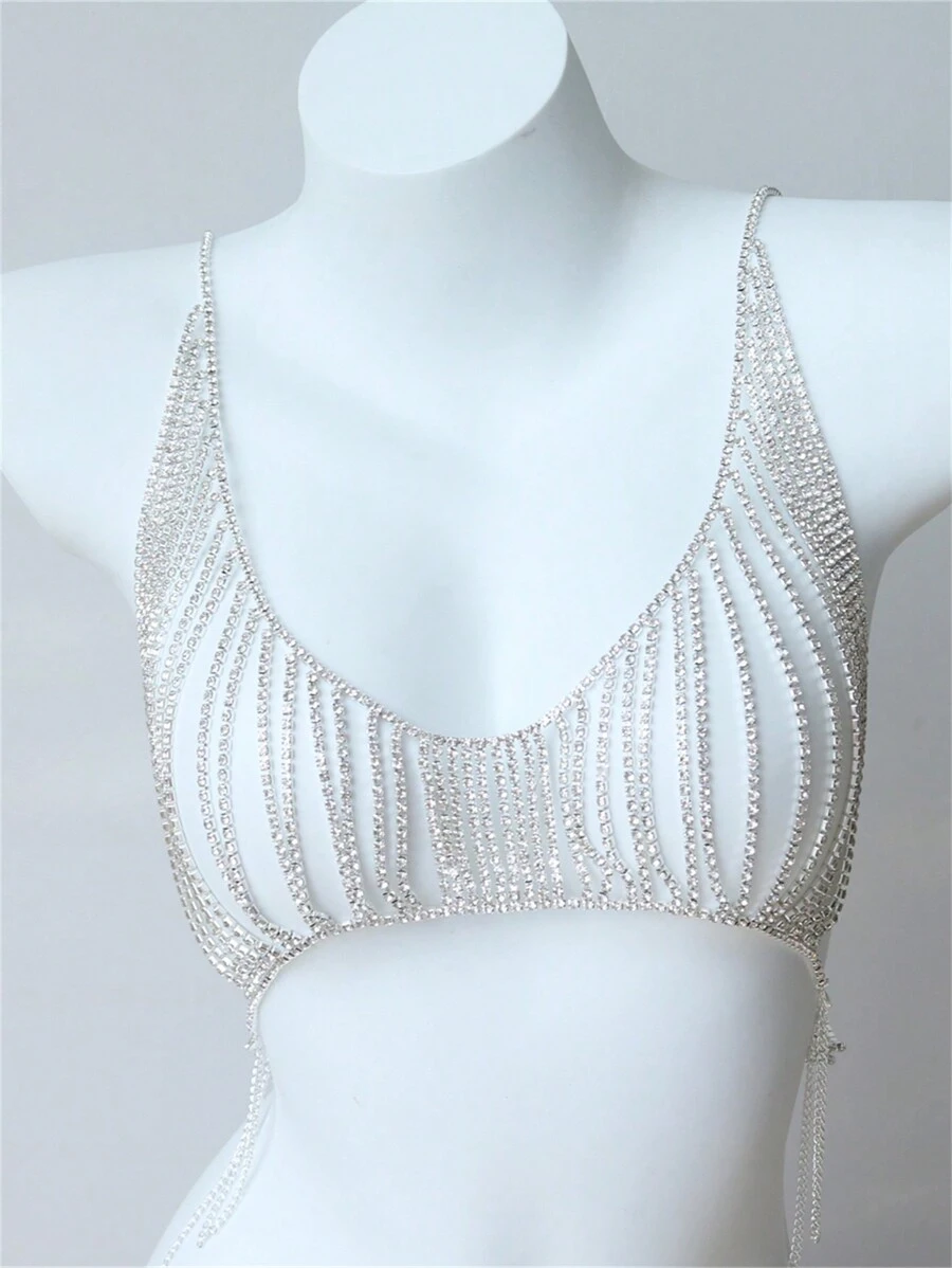 Sexy Rhinestone Bling Bra Chain, Fashion Nightclub & Bikini Body ...