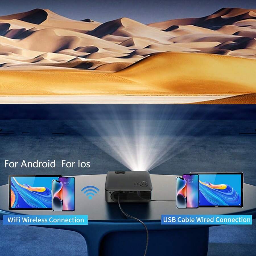YERSIDA Wifi MINI Projector Theater Cinema Sync For Android For IOS ...